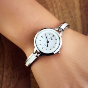Boutique | Accessories | Quartz Ladies Round Silver And White Watchnew ...